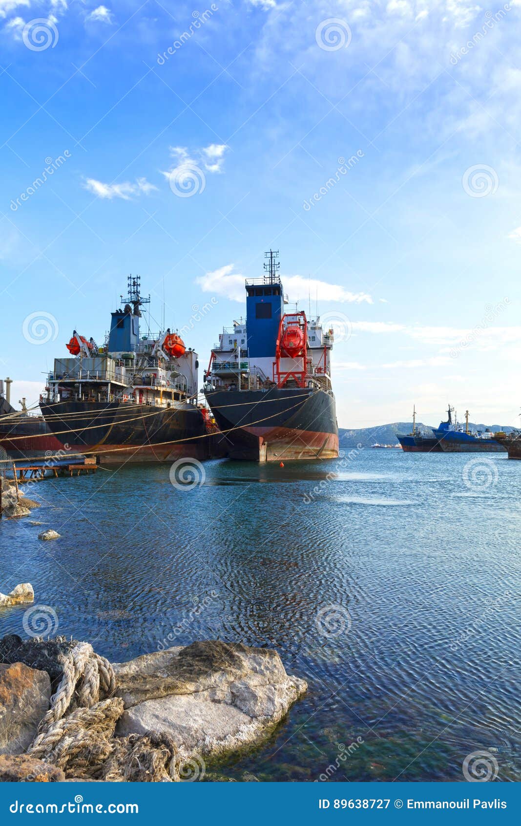 Cargo vessels for scrap stock image. Image of naval, cargo - 89638727