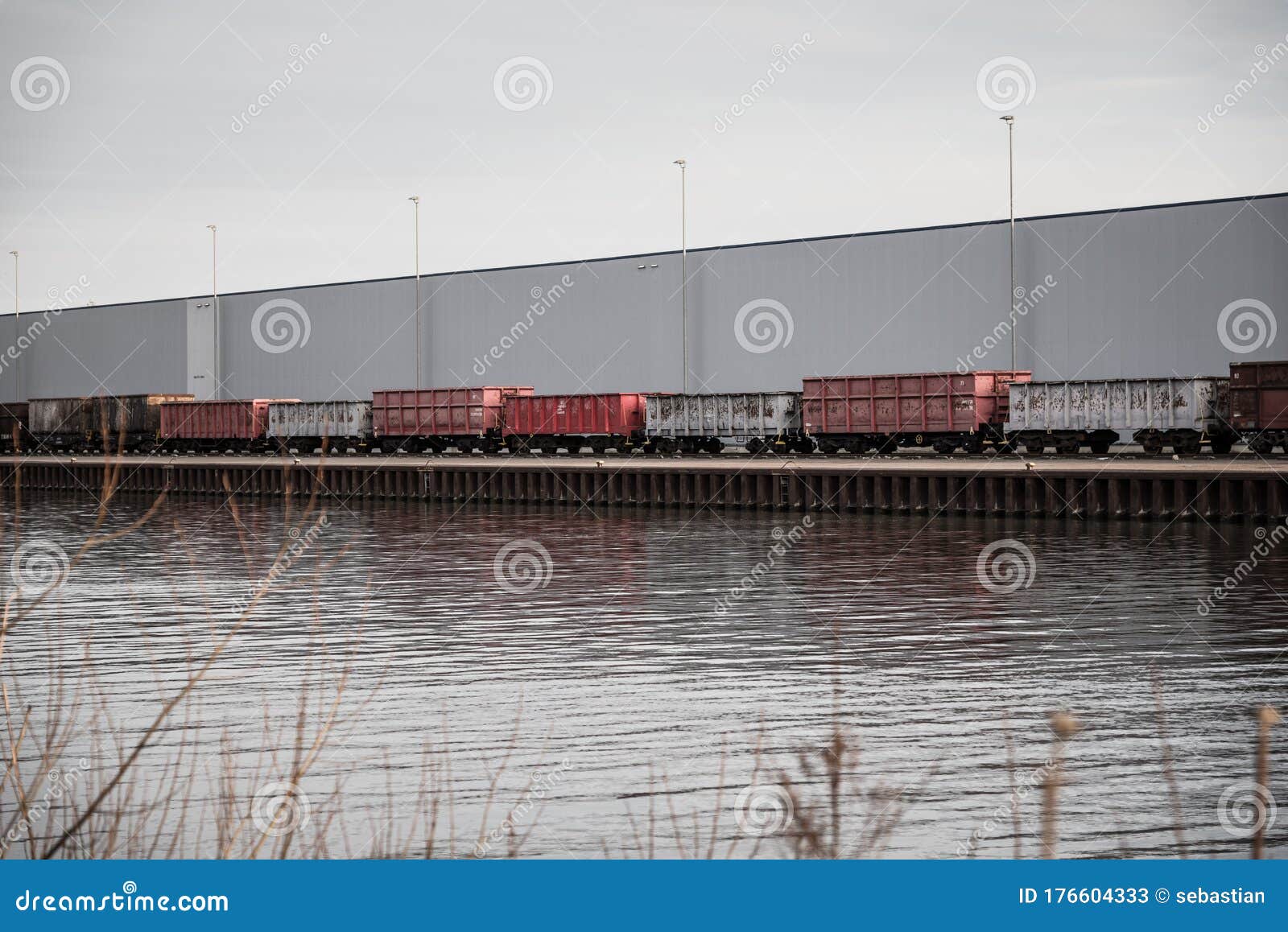 Cargo Waggons in Port of Hannover Stock Image - Image of service ...