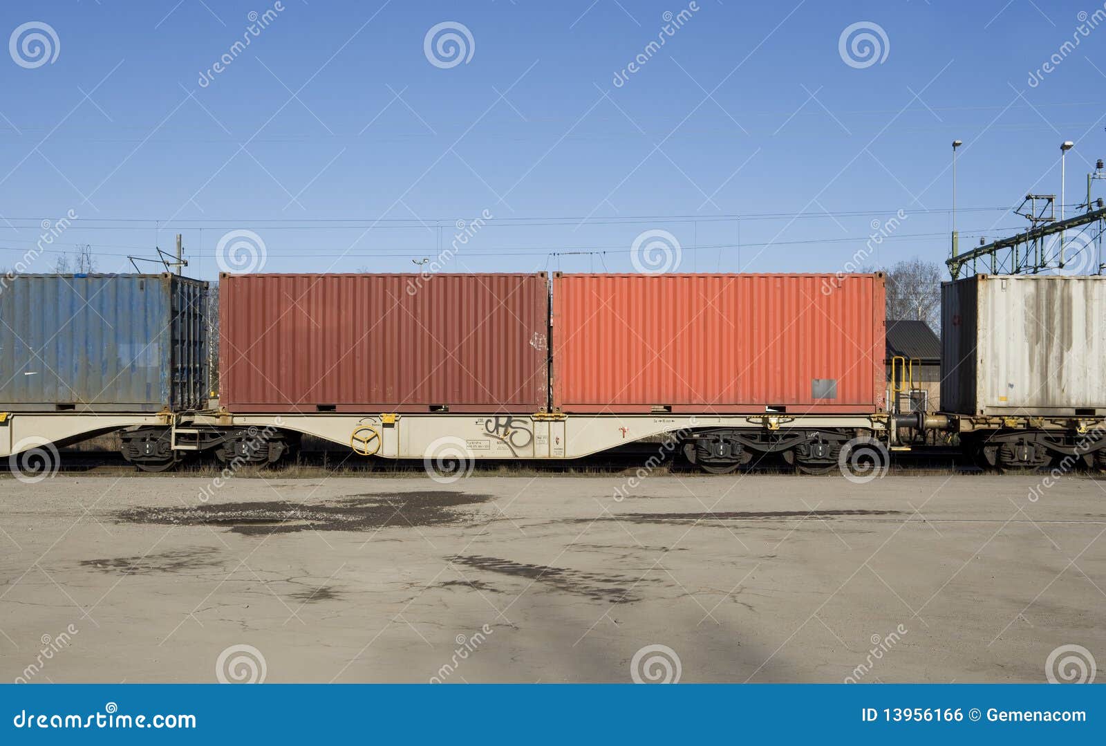 Cargo wagons stock photo. Image of track, train, ladder - 13956166