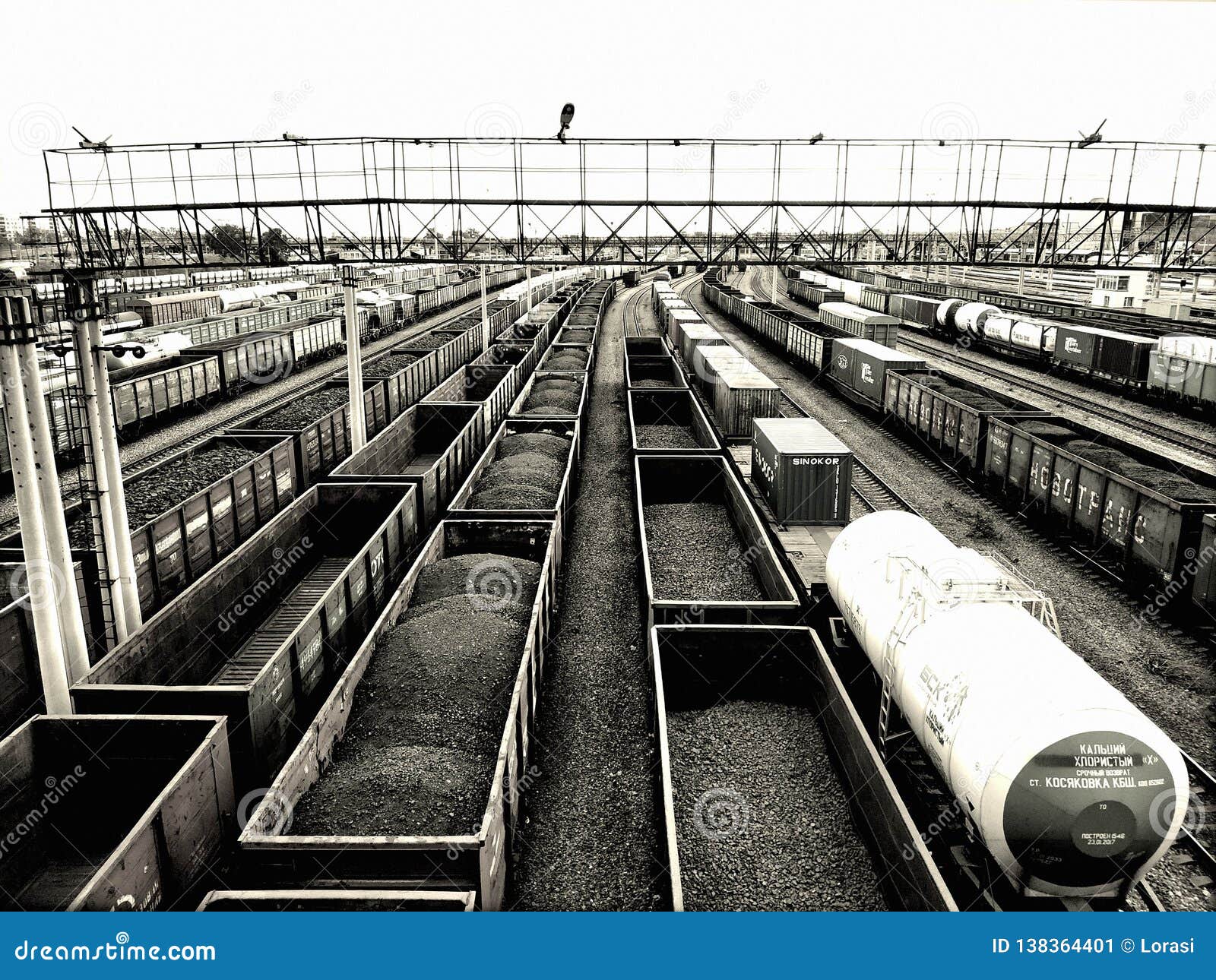 Cargo wagons with coal stock image. Image of industrial - 138364401