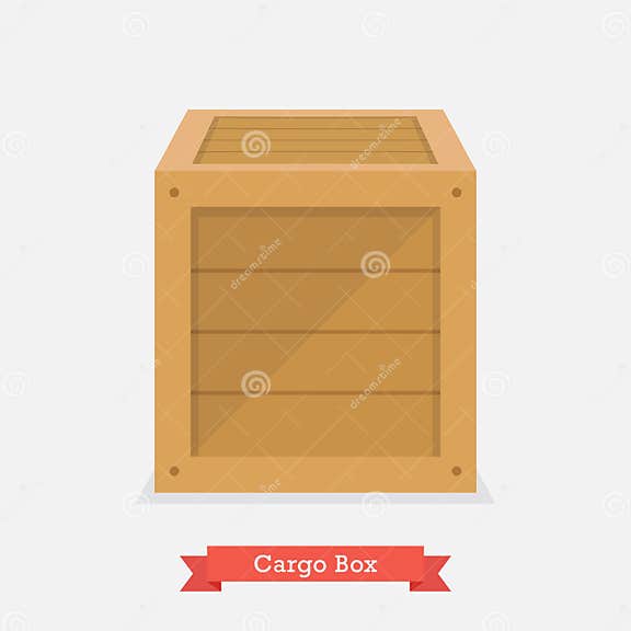 Cargo wood box stock vector. Illustration of concept - 95569570