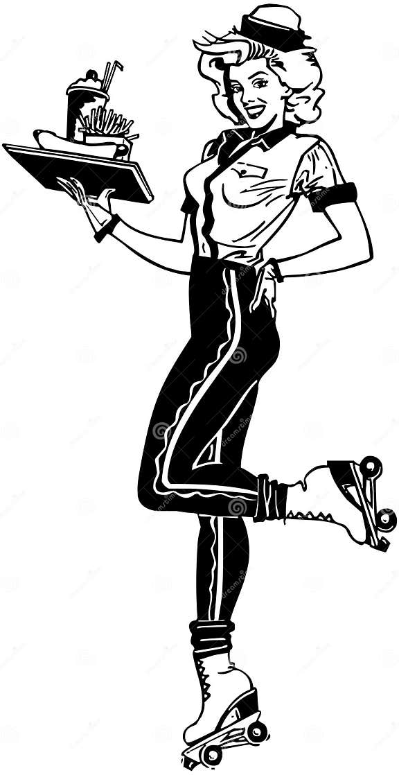 Carhop 4 stock vector. Illustration of service, americana - 42098775