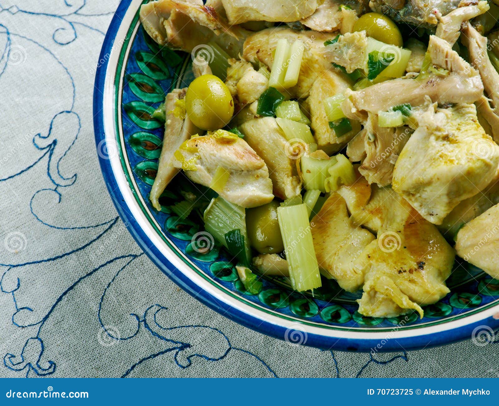 Cari blanc de poulet image stock. Image du chaud, cuvette - 70723725