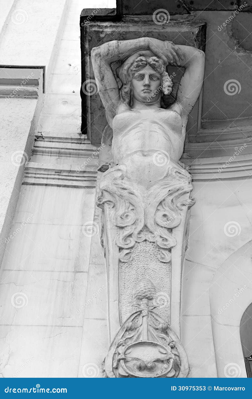 Cariatide woman stock image. Image of sculpture, architecture - 30975353