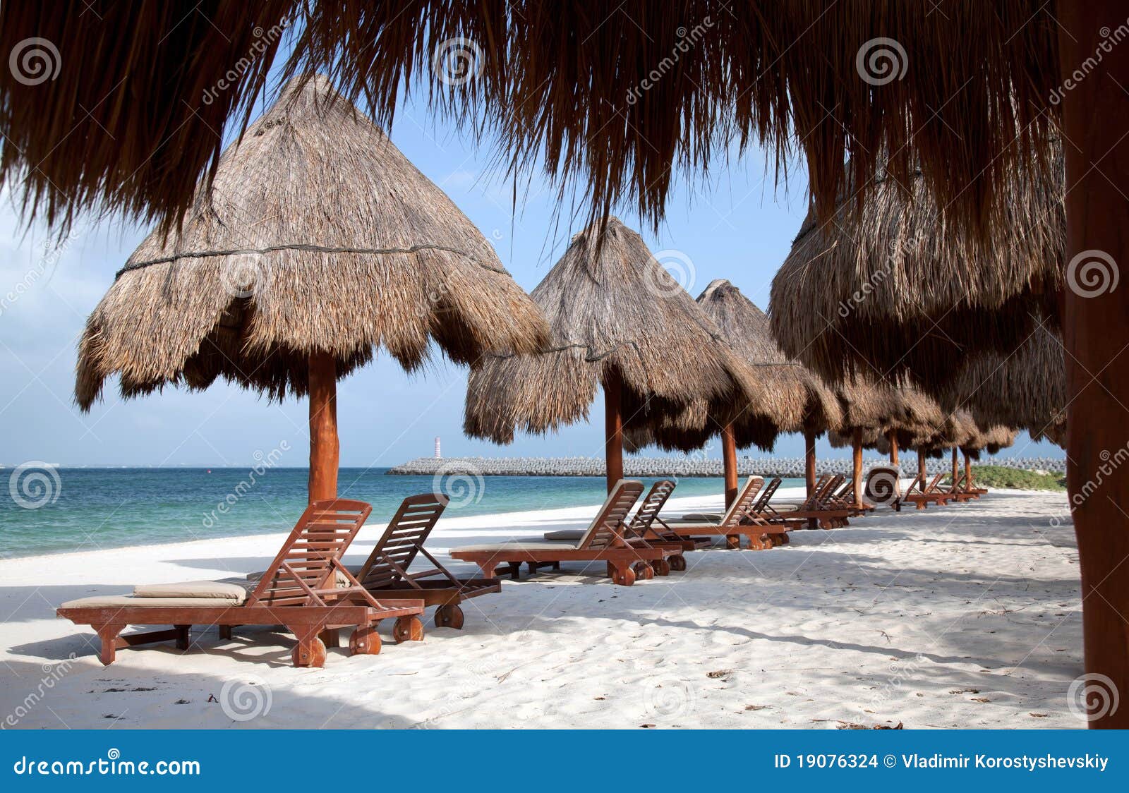 Caribbean beach scene stock photo. Image of hotel, relaxation - 19076324