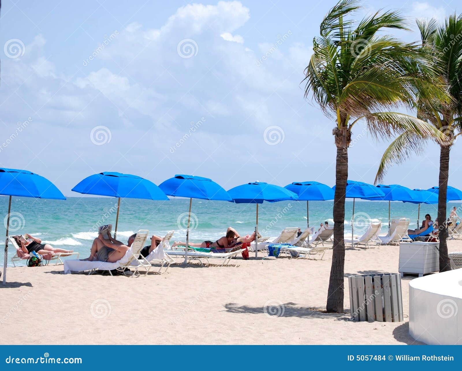 Caribbean Beach Scene stock photo. Image of lounge, nlue - 5057484