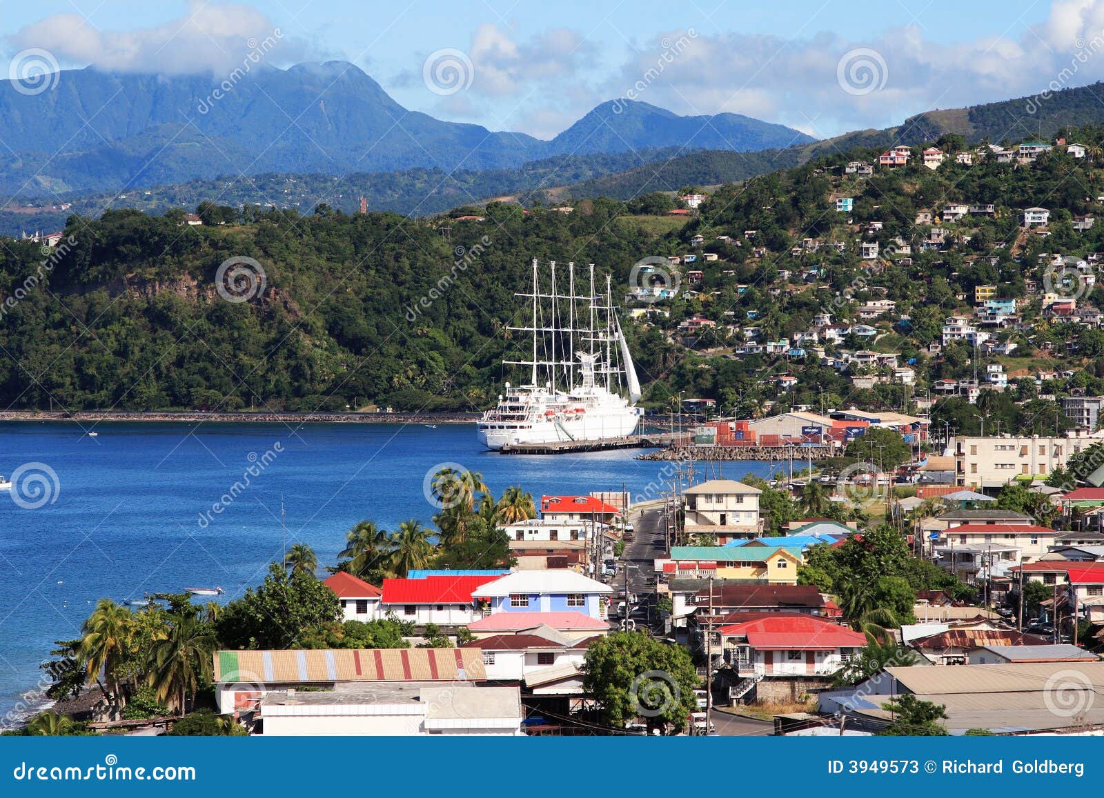 Caribbean City stock image. Image of house, nature, hotel - 3949573