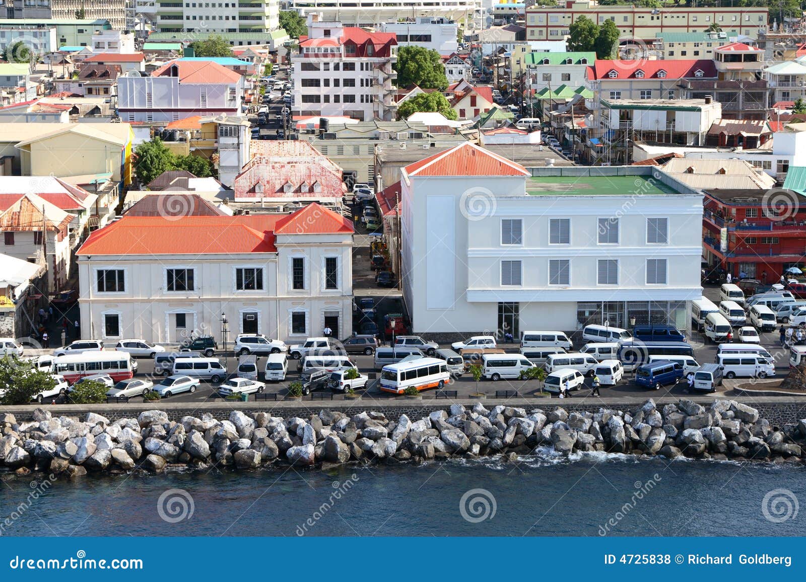 Caribbean City stock photo. Image of clouds, travel, blue - 4725838