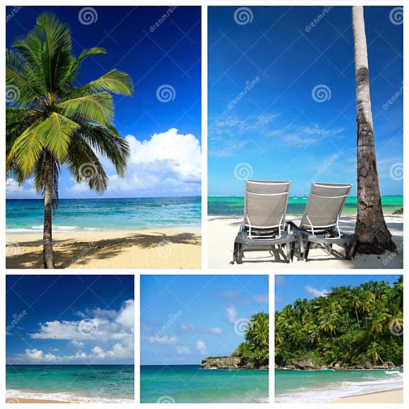 Caribbean collage stock photo. Image of deck, dominican - 17995690