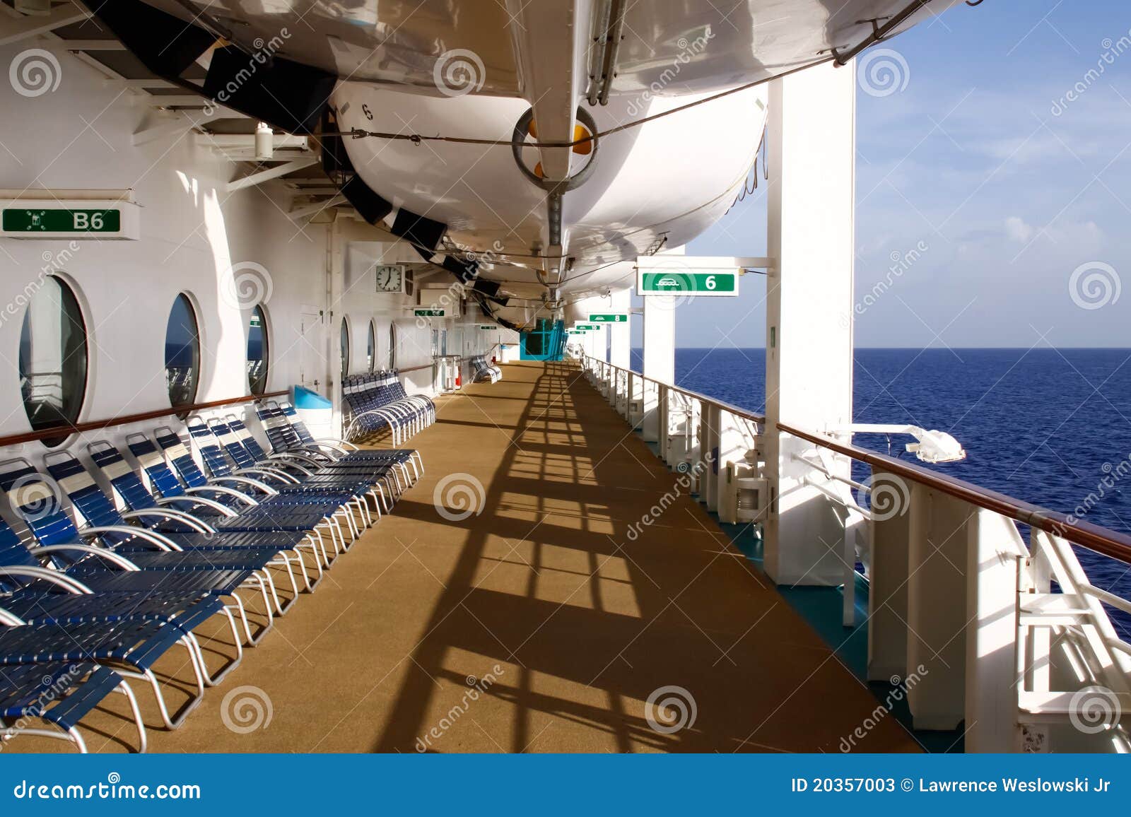 Caribbean Cruise - Early Morning Empty Deck Stock Image - Image of ...