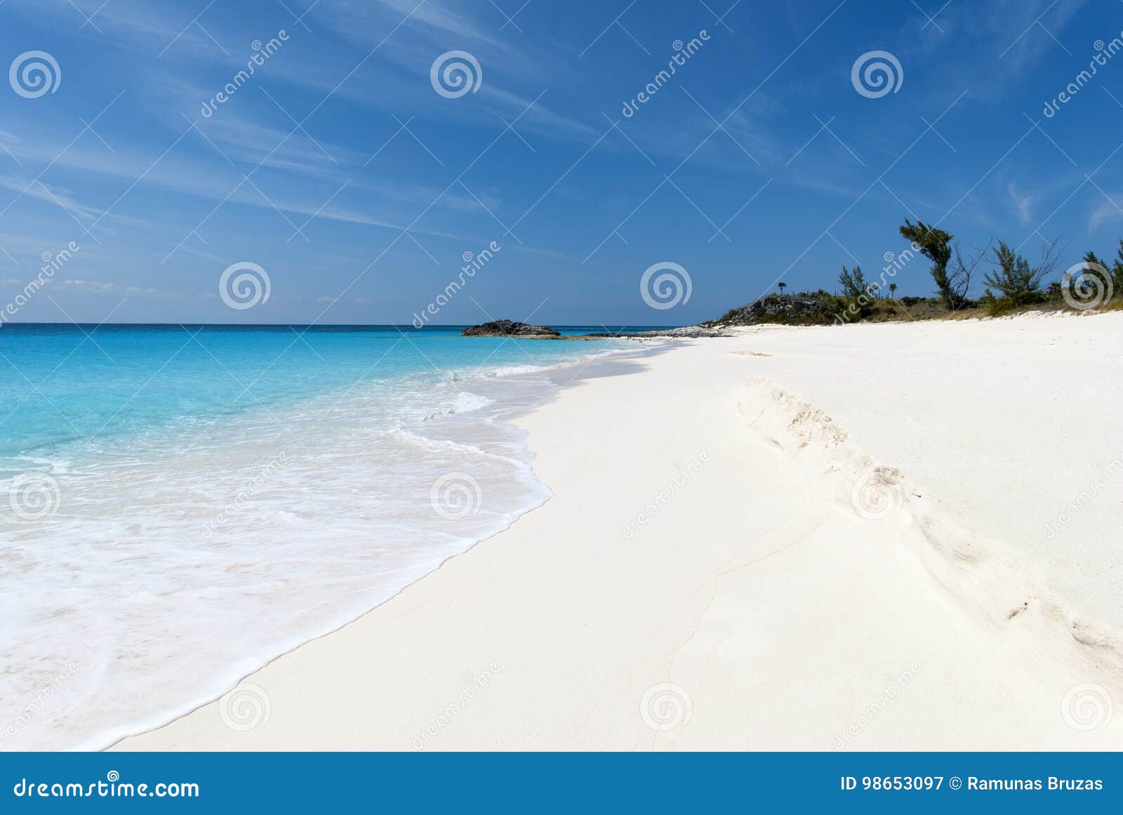 Caribbean Empty Beach stock image. Image of island, beach - 98653097