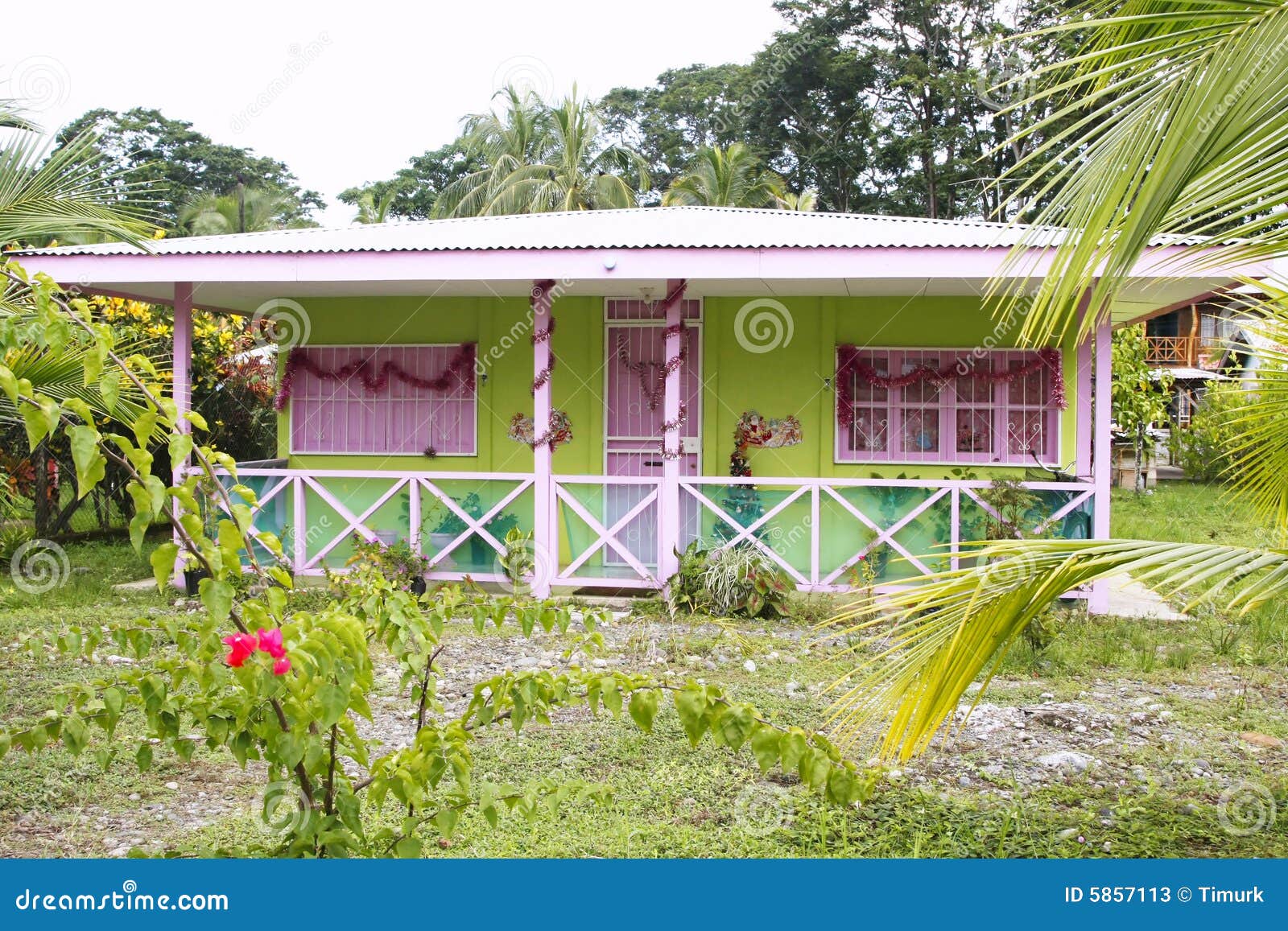 Caribbean house stock image. Image of ethnicity, palm - 5857113