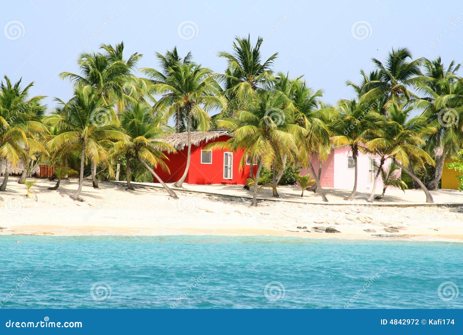 Caribbean houses. stock photo. Image of island, green - 4842972