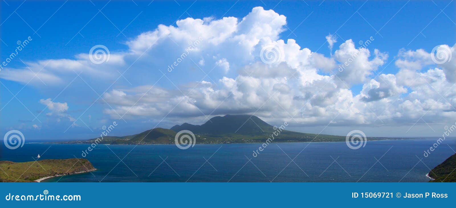 Caribbean island of Nevis stock image. Image of kitts - 15069721