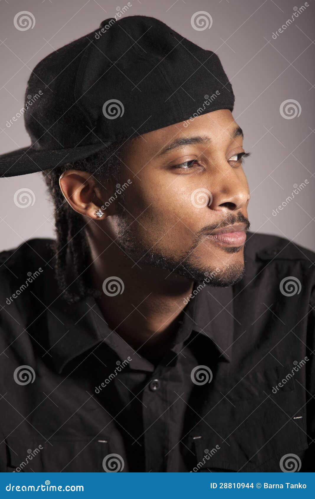 Caribbean Man Portrait in Studio Stock Photo - Image of young ...