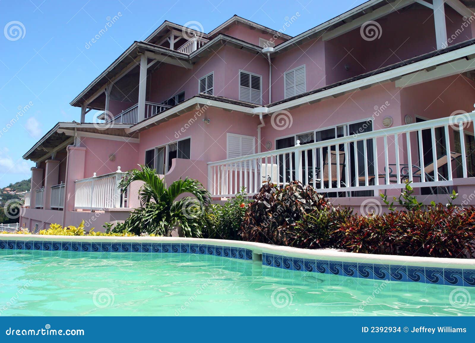 Caribbean Pink hotel stock photo. Image of pink, hotel - 2392934
