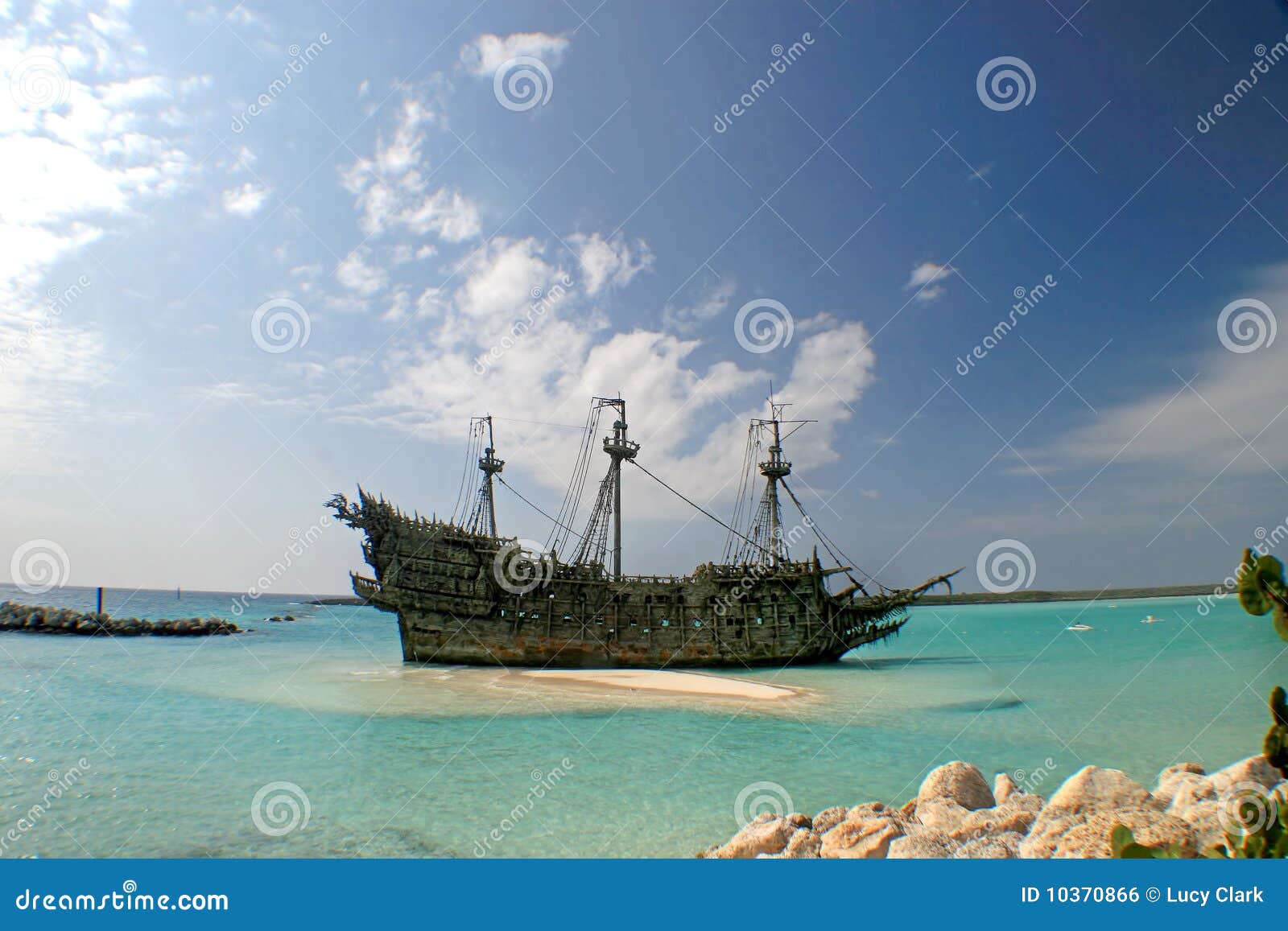 Caribbean Pirate Ship stock photo. Image of destinations - 10370866