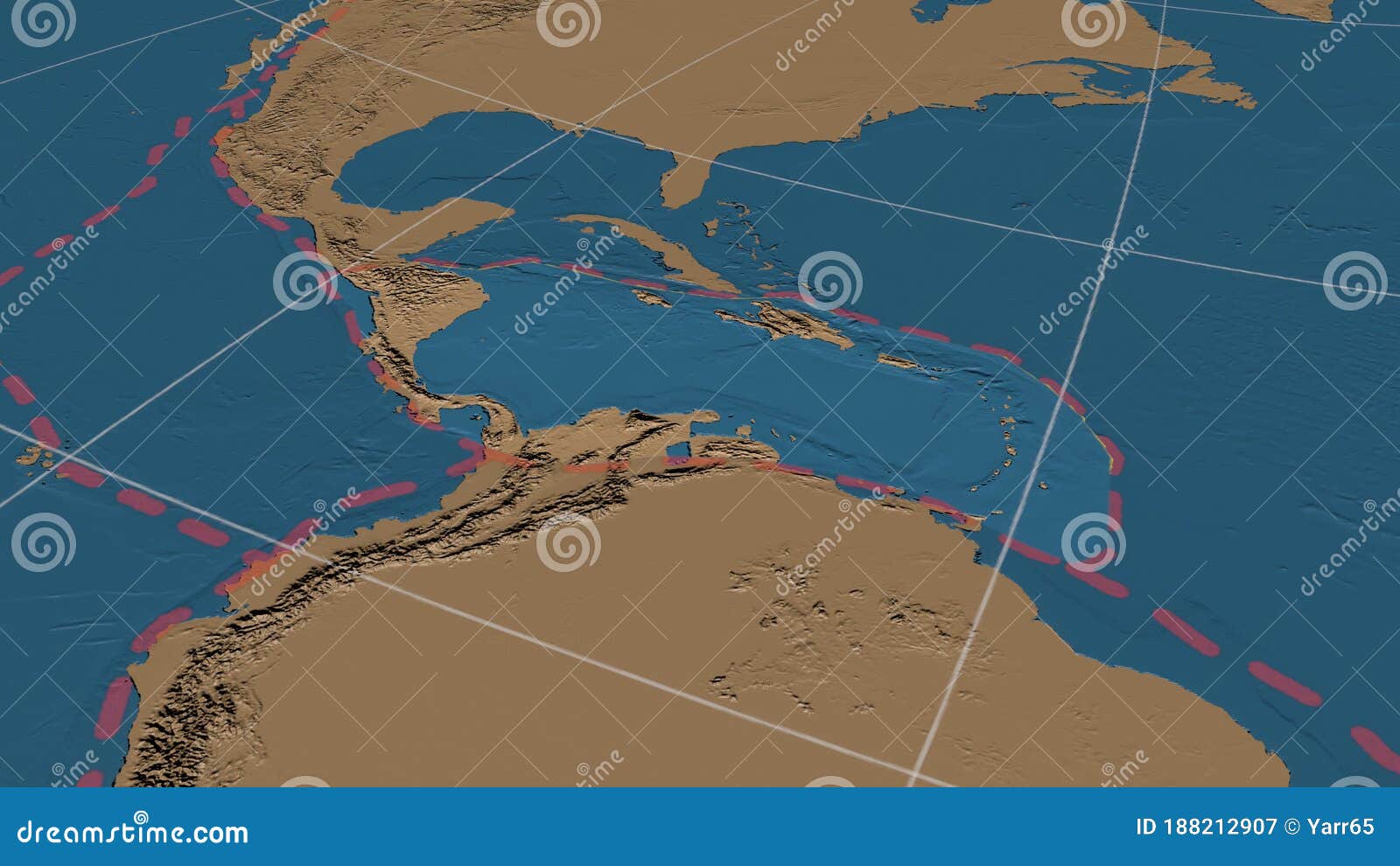 Caribbean Plate Enlarged and Outlined - Grayscale Stock Illustration ...