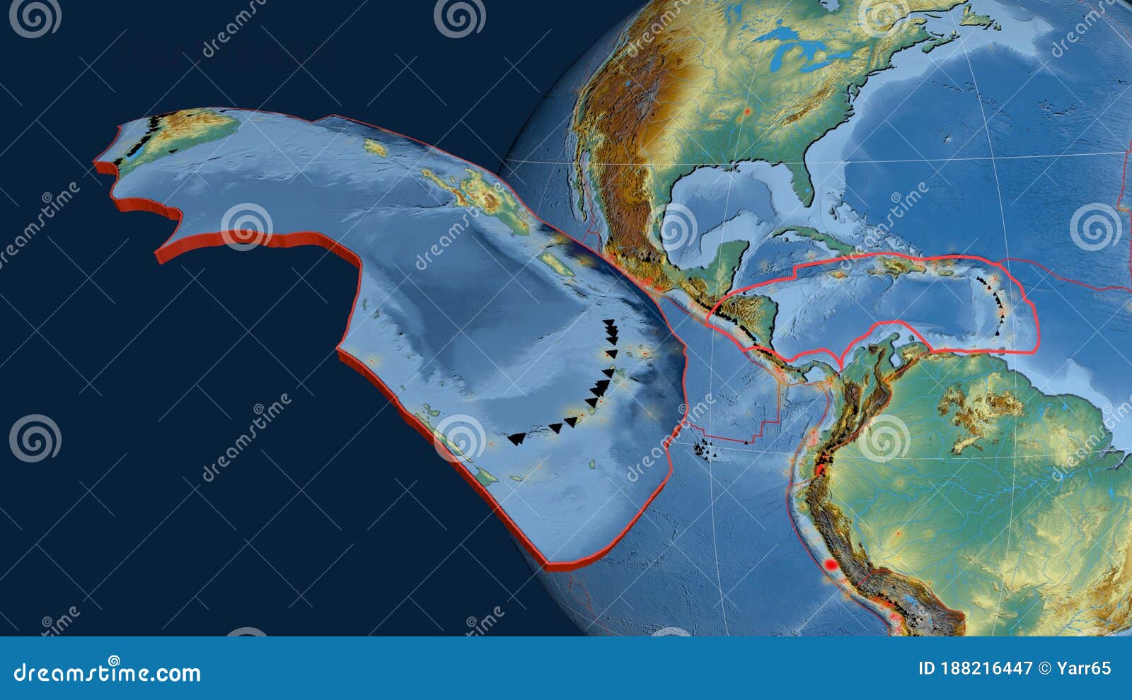 Caribbean Plate Presented - Relief Stock Illustration - Illustration of ...