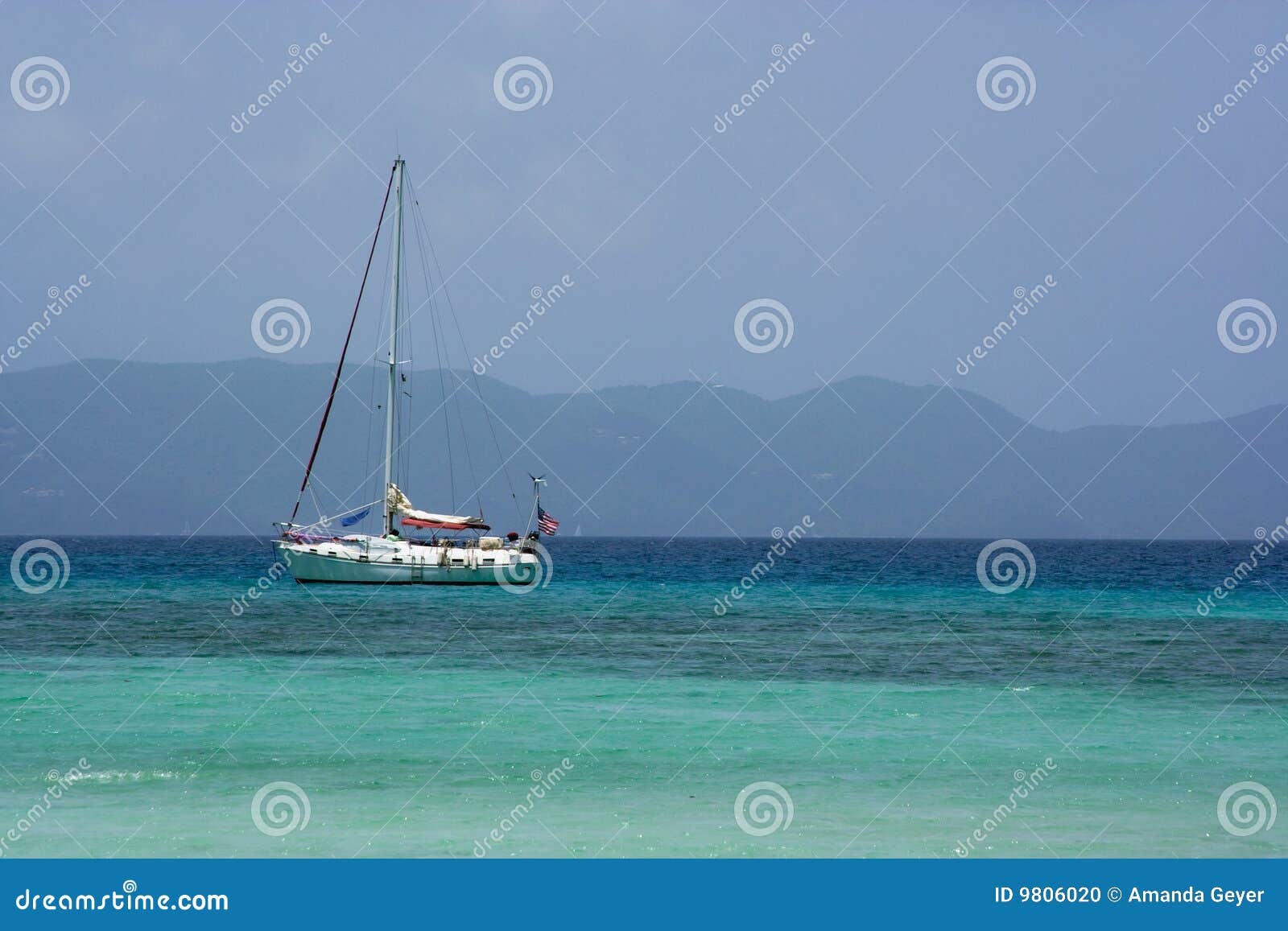 Caribbean sailboat stock photo. Image of offshore, vessel - 9806020