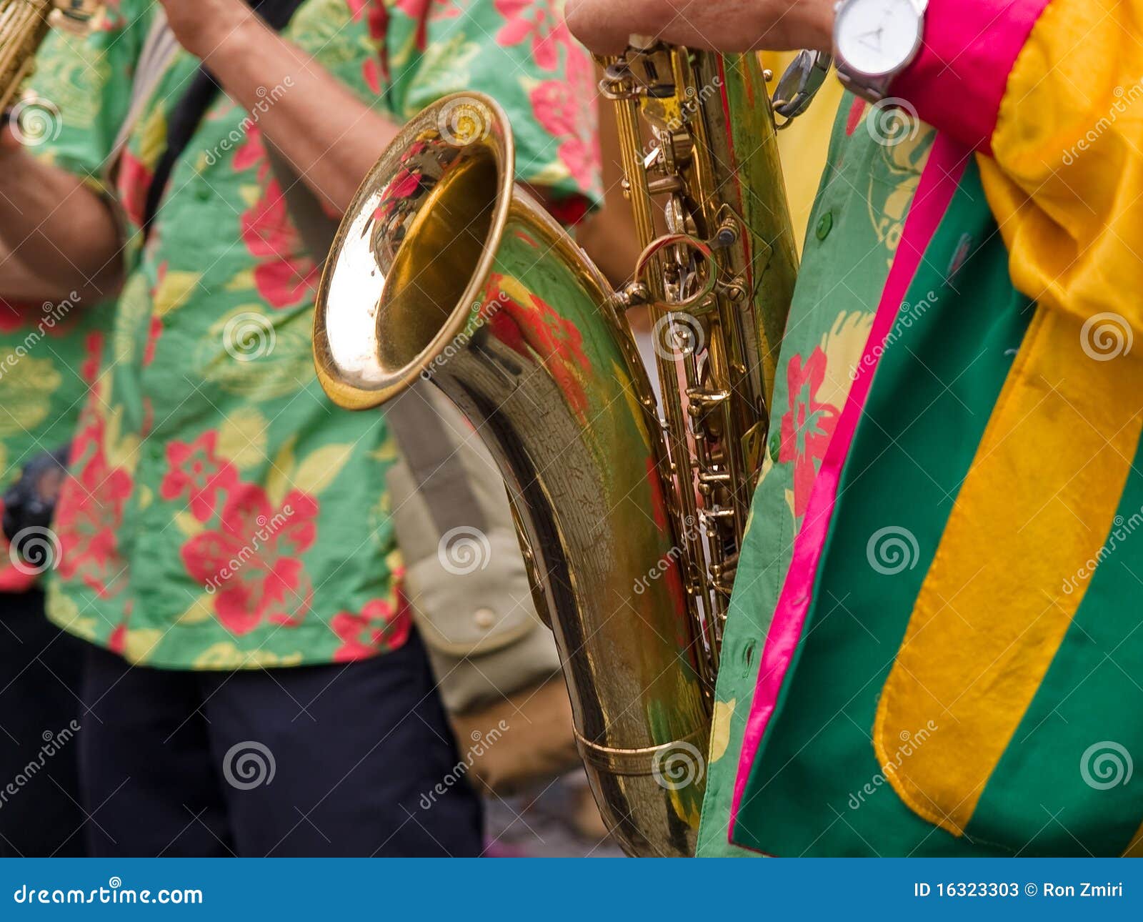 Caribbean Samba Style Saxophone Player Stock Image - Image of playing ...