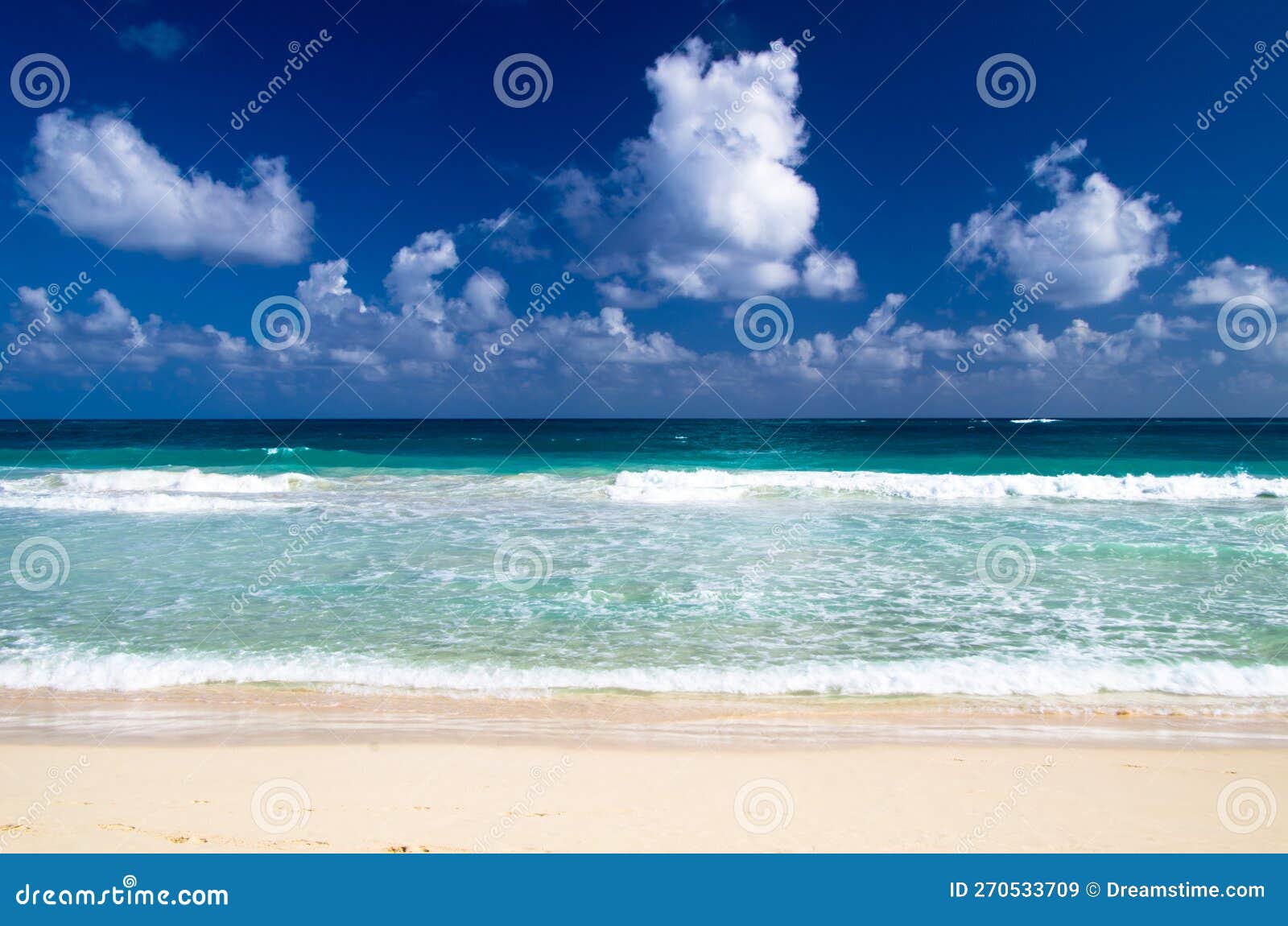 Caribbean sea beach stock image. Image of peace, ocean - 270533709