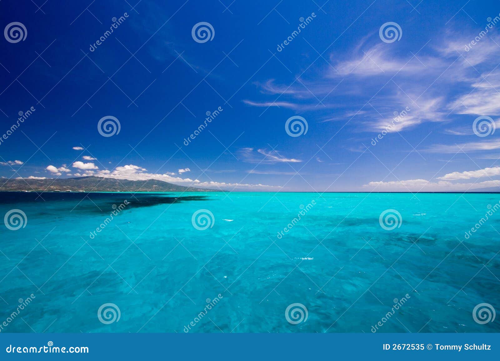 Caribbean Sea View in Paradise Stock Image - Image of summer, serene ...