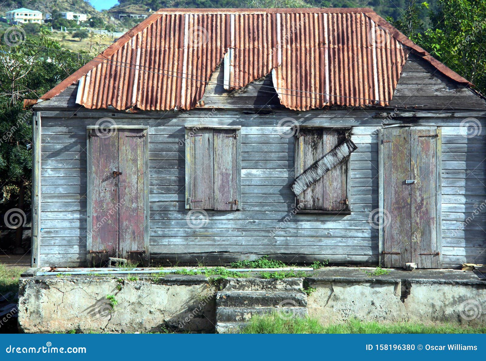 Caribbean shack. stock photo. Image of caribbean, poor - 158196380