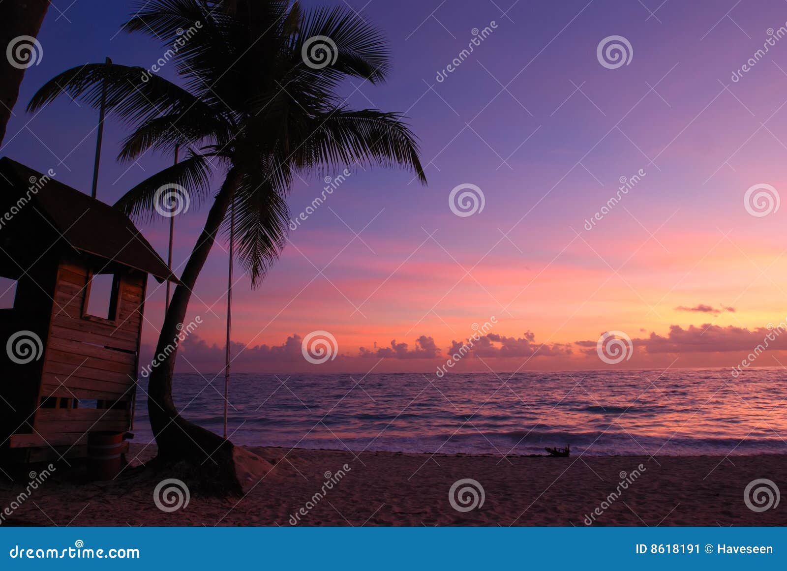 Caribbean sunset stock image. Image of republic, sand - 8618191