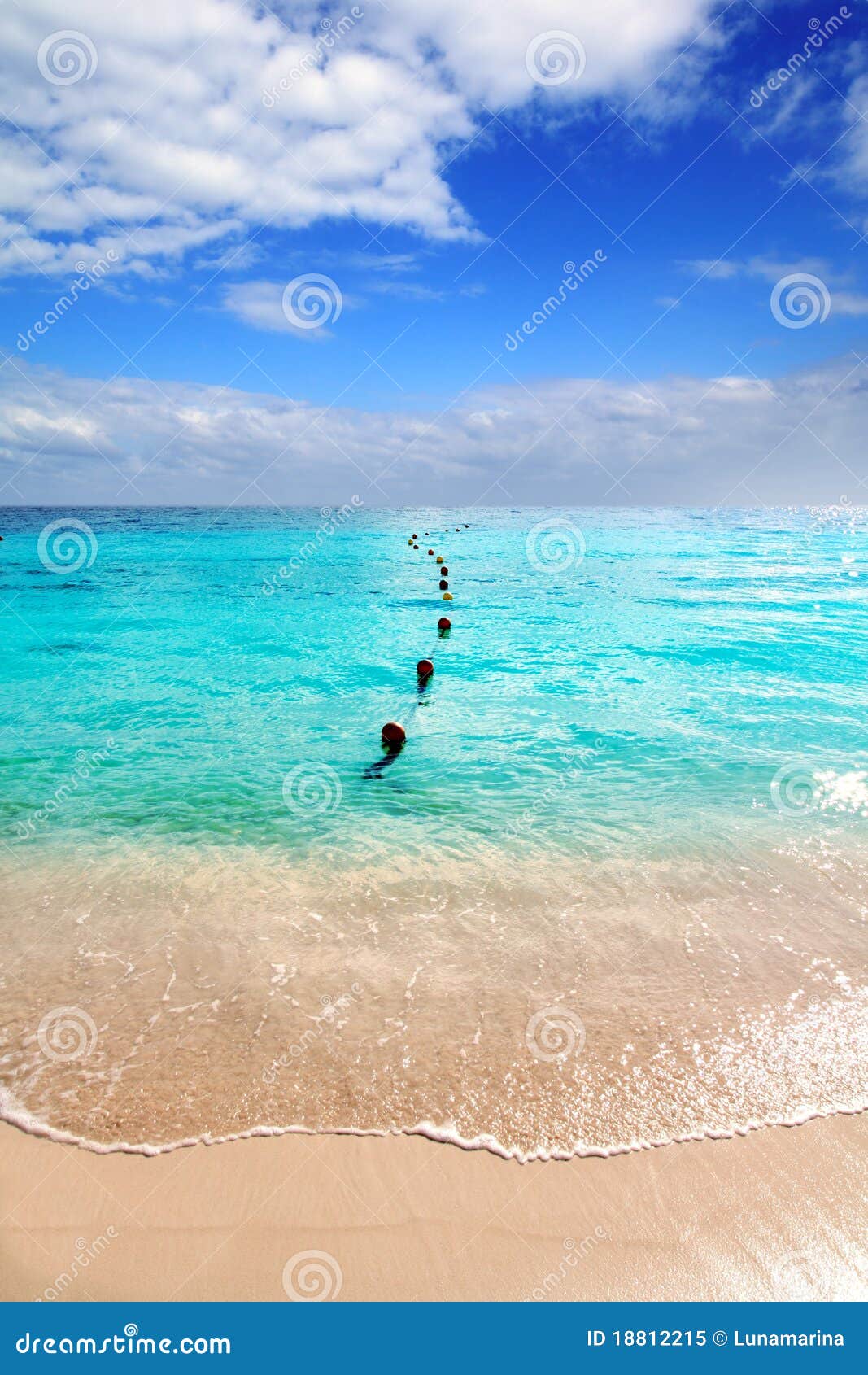 Caribbean Tropical Turquoise Beach Blue Sky Stock Image - Image of ...