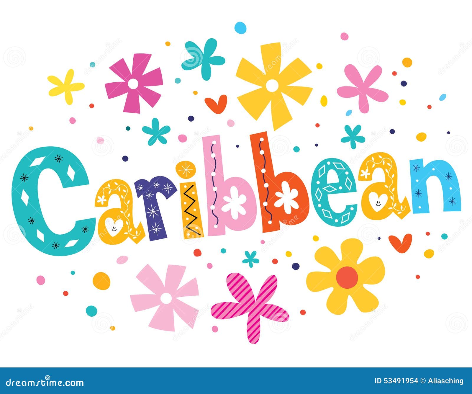 Caribbean Greeting Card Frame Vector Illustration | CartoonDealer.com ...