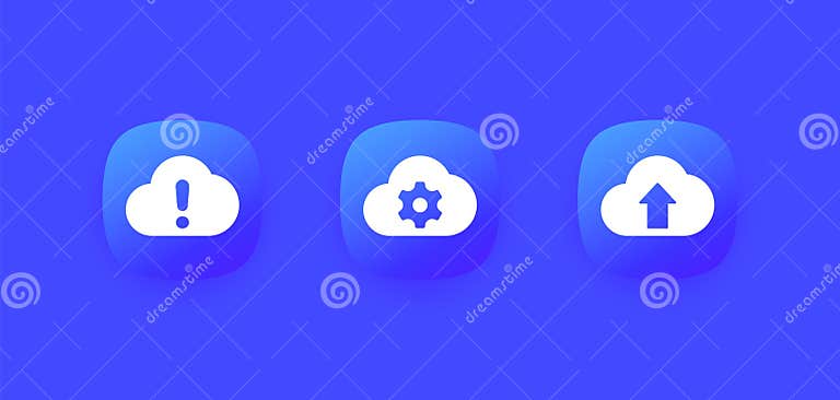 Caricare Le Icone Del Cloud Computing Di Errore Per Le App ...