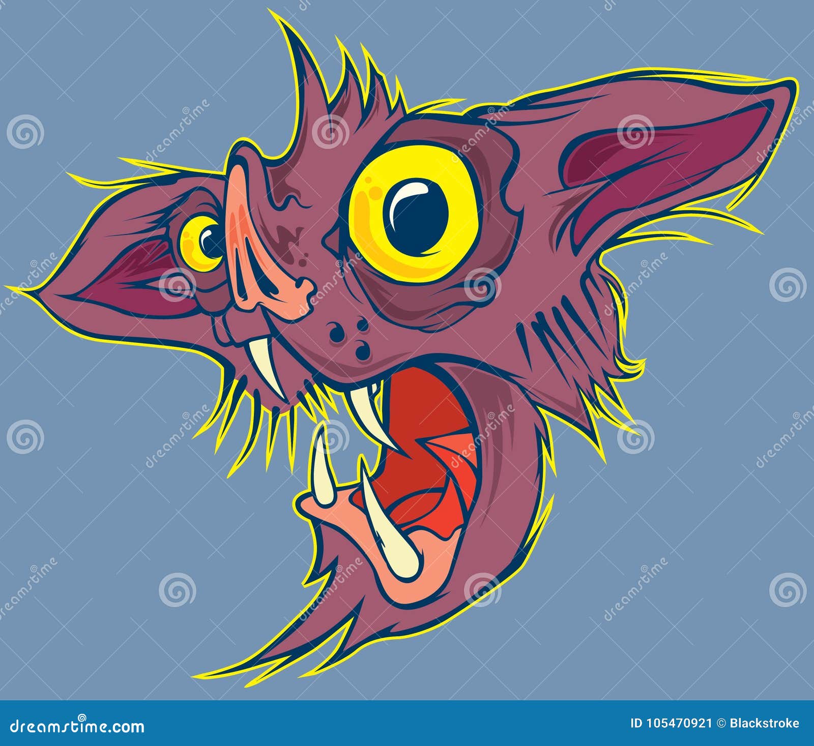 Caricature bat face file stock illustration. Illustration of dracula ...