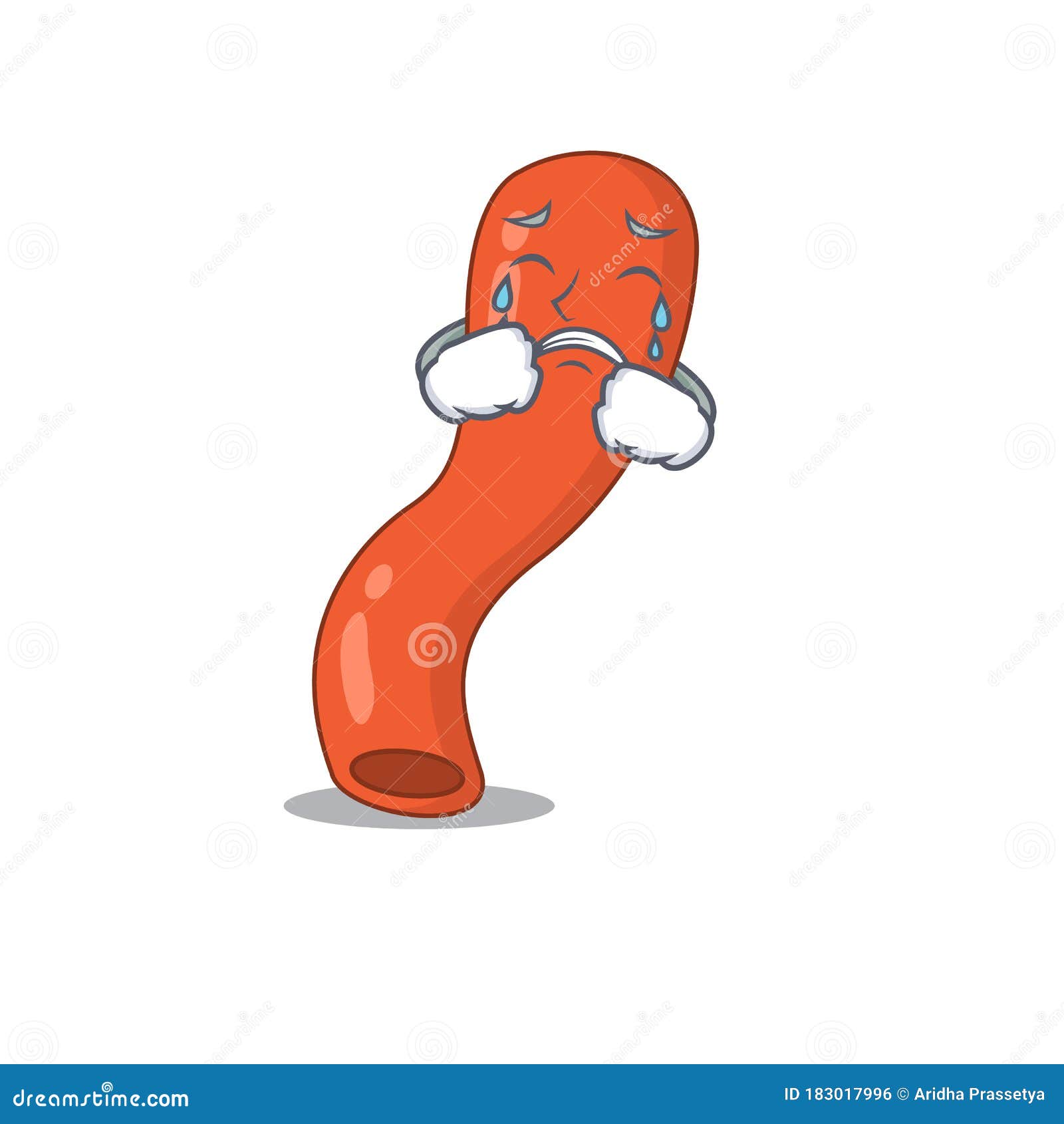 Caricature Design of Appendix Having a Sad Face Stock Vector ...