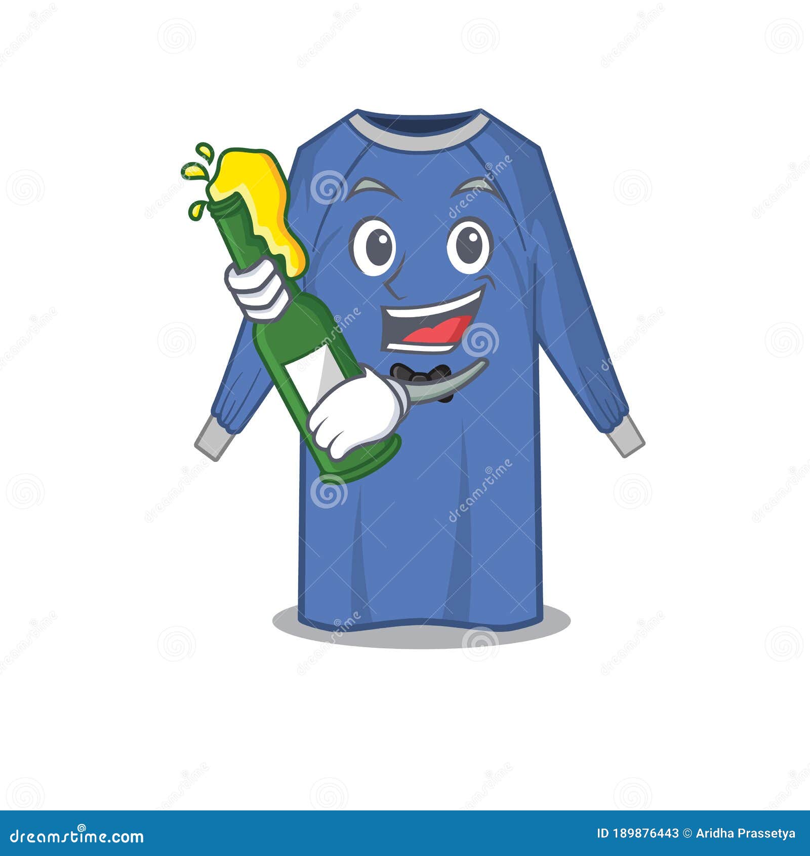 Caricature Design Concept of Disposable Clothes Cheers with Bottle of ... Caricature Design Concept of Disposable Clothes Cheers with Bottle of ...