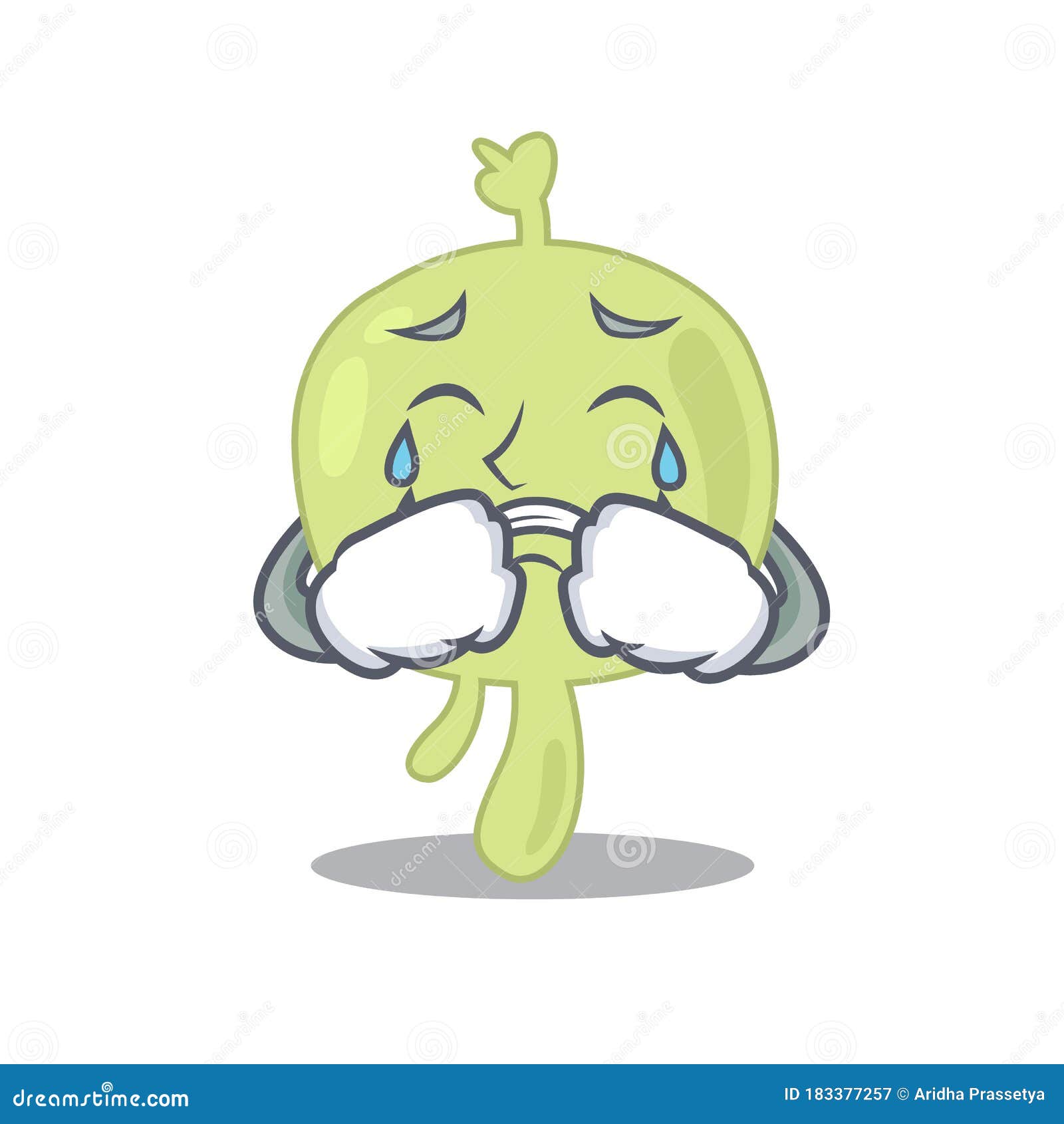 Caricature Design Of Lymph Node Having A Sad Face Cartoon Vector ...