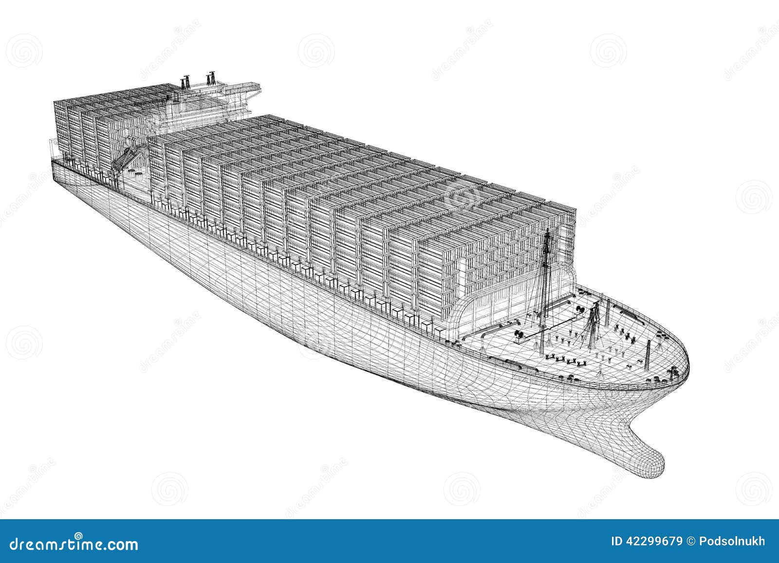 Carico Della Nave Porta-container Illustrazione di Stock ...