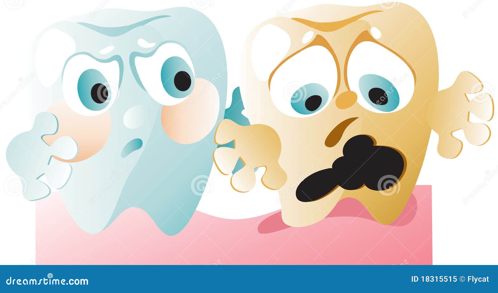 Scared Tooth Cartoon | CartoonDealer.com #43414739