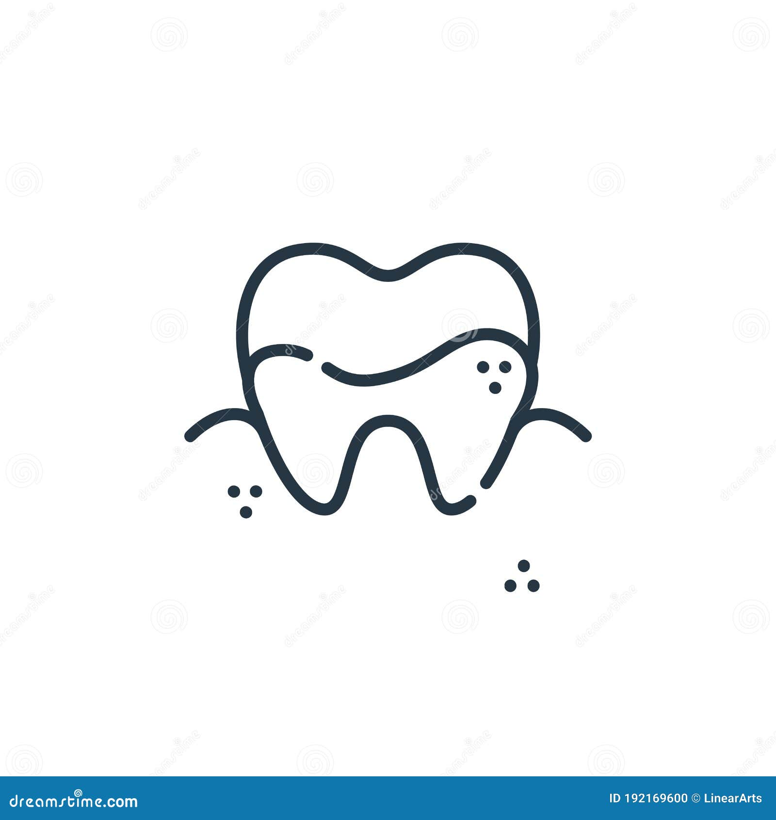 Caries Icon Vector from Dentist Concept. Thin Line Illustration of ...