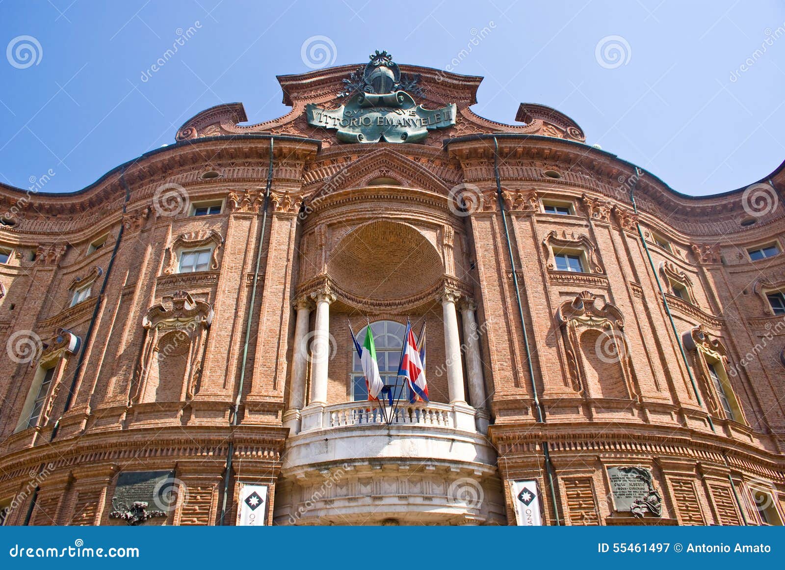 Carignano Palace, Turin stock image. Image of modern - 55461497