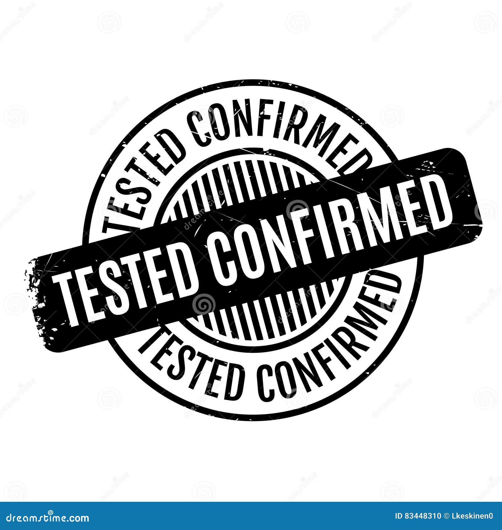 Carimbo De Borracha Confirmado Testado Ilustração Stock - Ilustração de ...