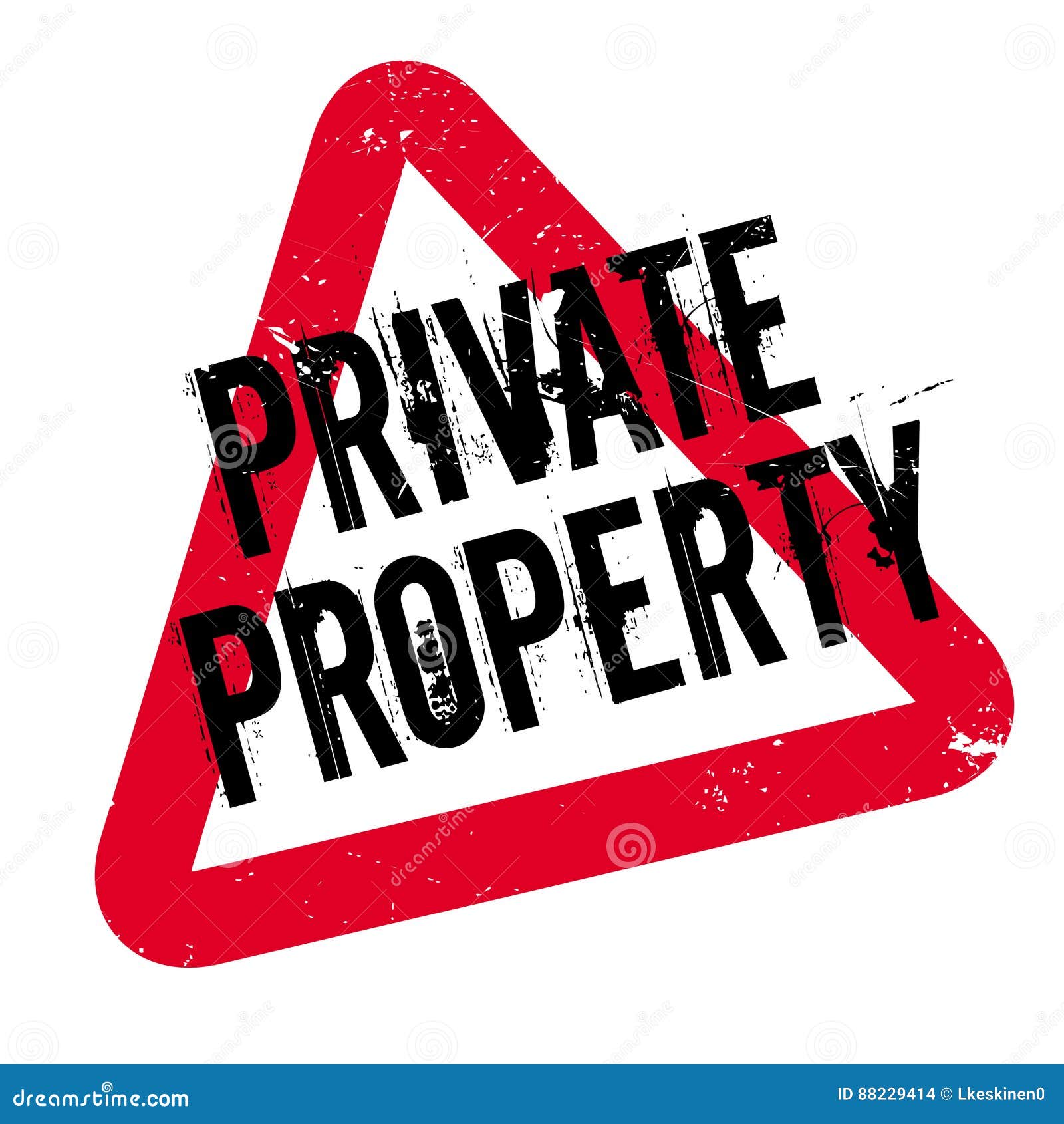 Carimbo De Borracha Da Propriedade Privada Ilustração Stock ...