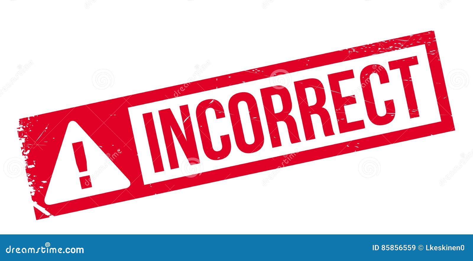 Carimbo De Borracha Incorreto Imagem de Stock - Imagem de inexata ...