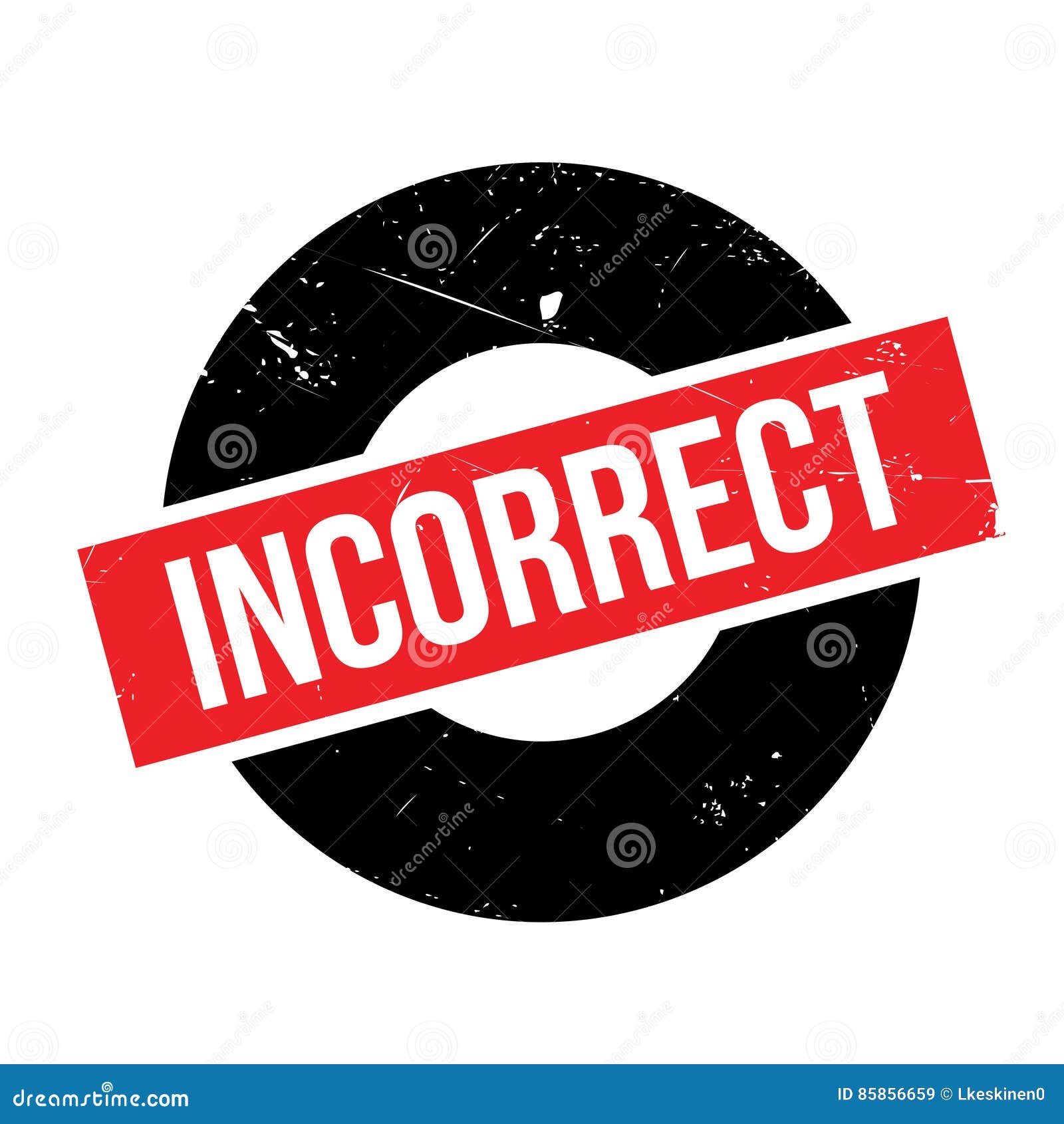 Carimbo De Borracha Incorreto Imagem de Stock - Imagem de imprecisa ...