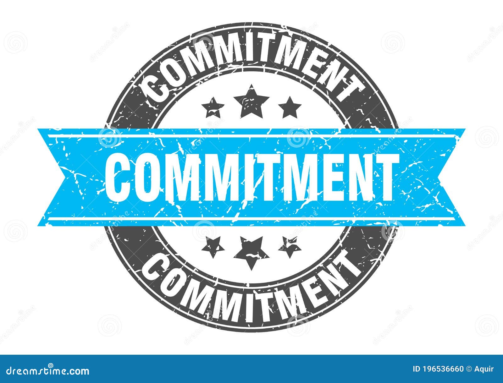 Carimbo de compromisso ilustração do vetor. Ilustração de molde - 196536660