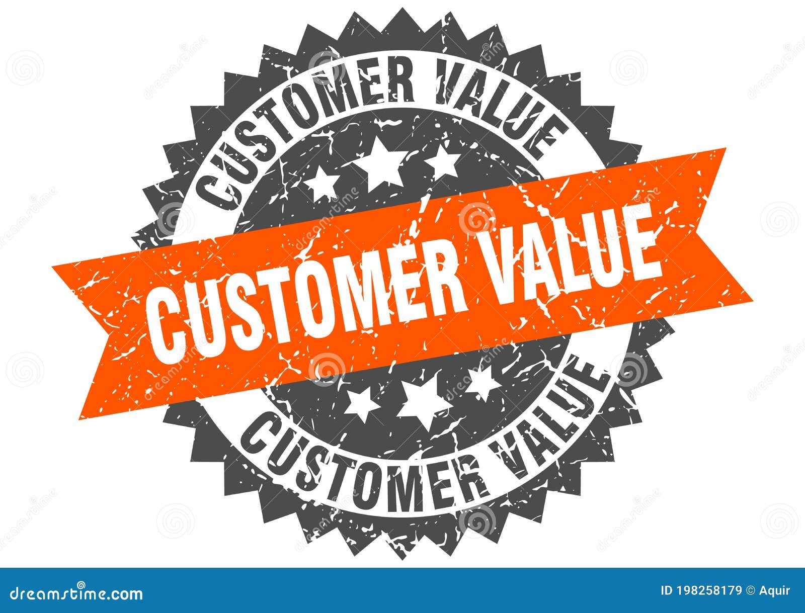 Carimbo De Valor Do Cliente Sinal Redondo Do Gruning Do Valor Do ...