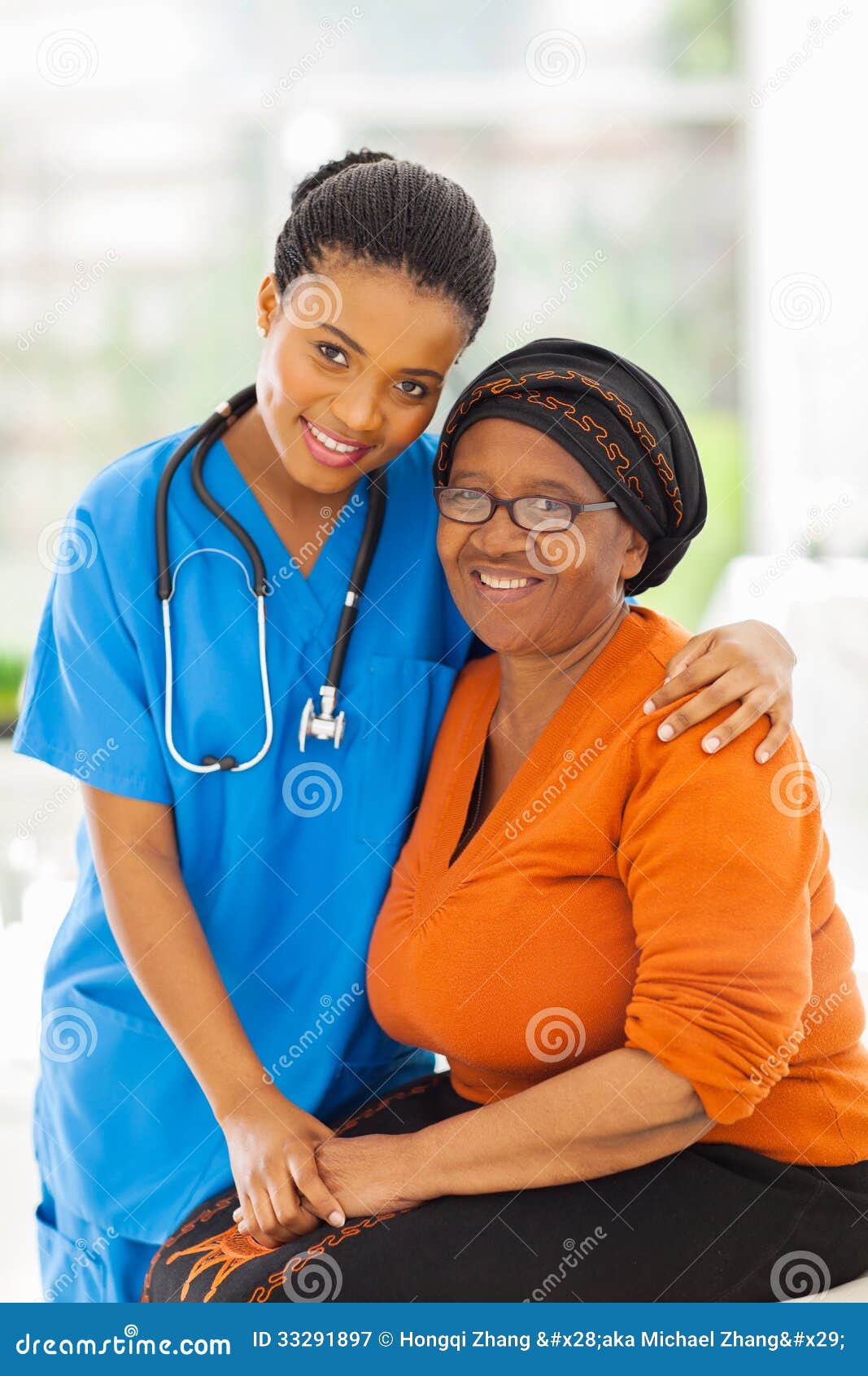 Caring African Nurse Patient Stock Image - Image of care, doctor: 33291897