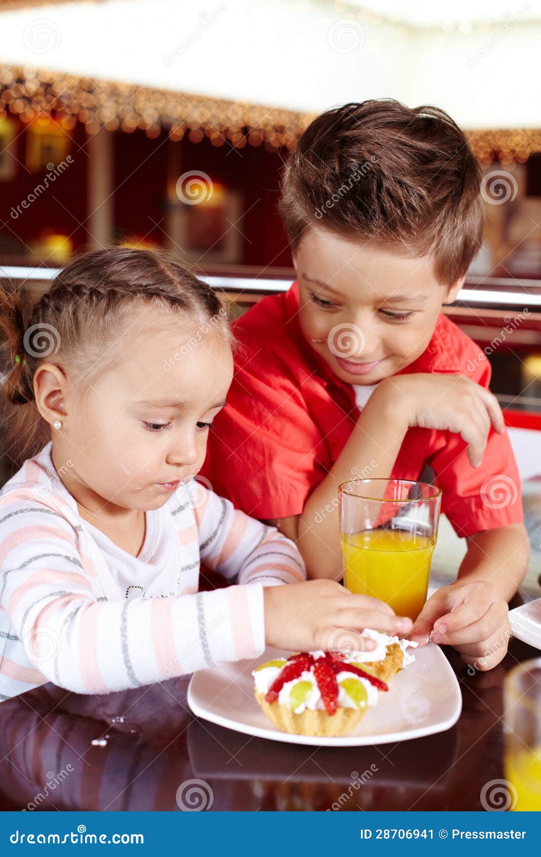 Caring brother stock image. Image of cafe, family, little - 28706941