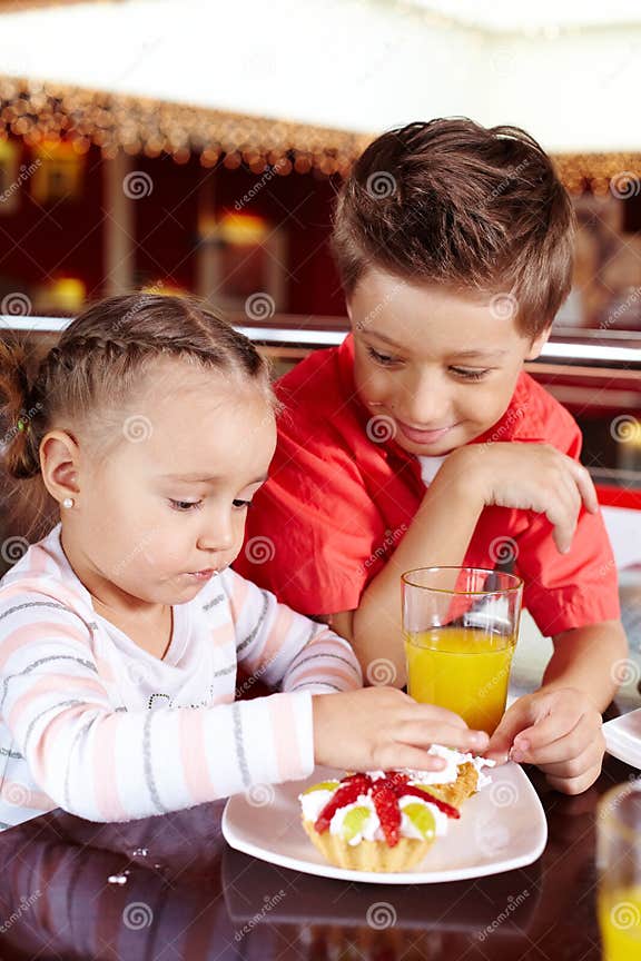 Caring brother stock image. Image of cafe, family, little - 28706941