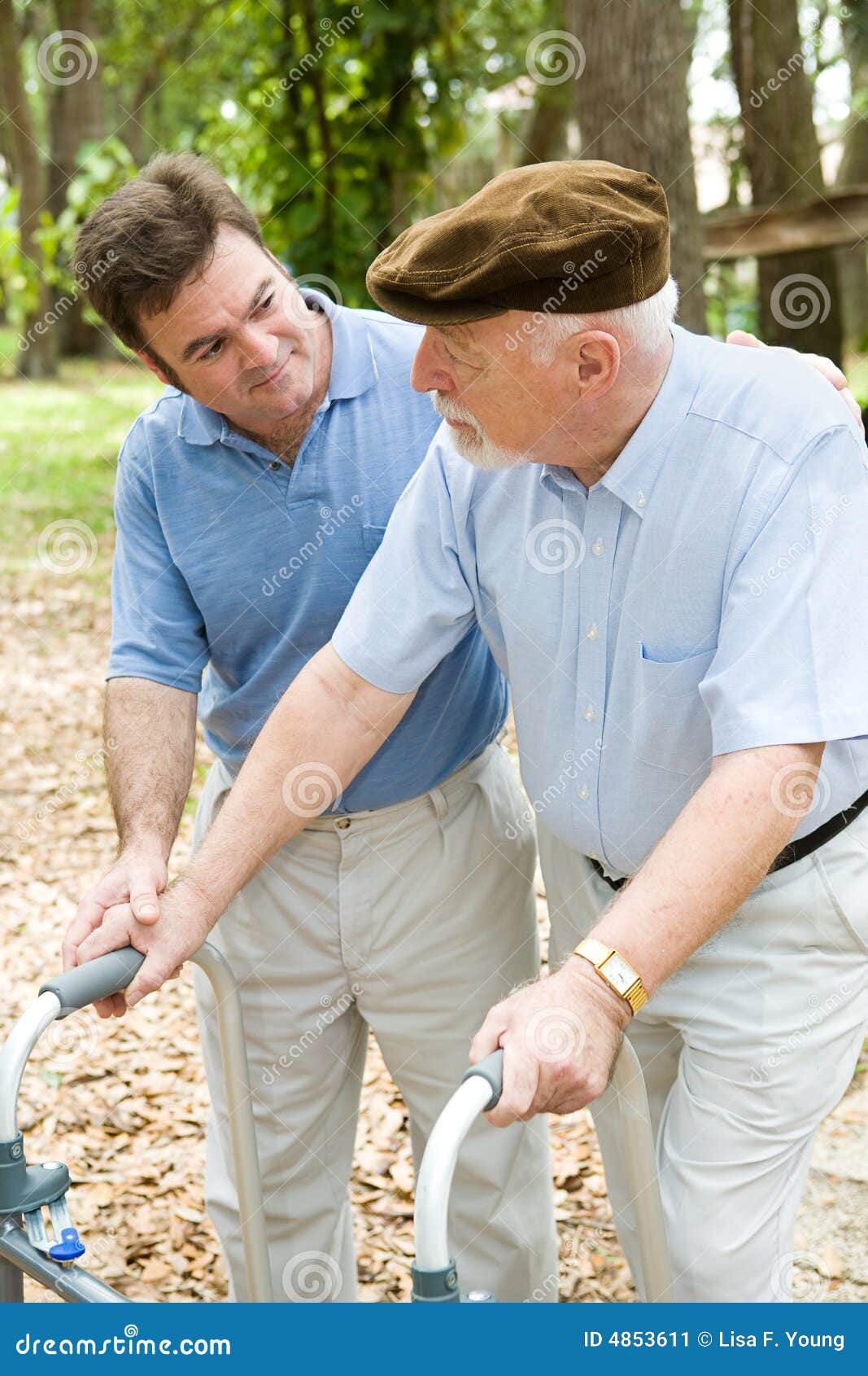 Caring for Dad stock image. Image of impairment, disability - 4853611